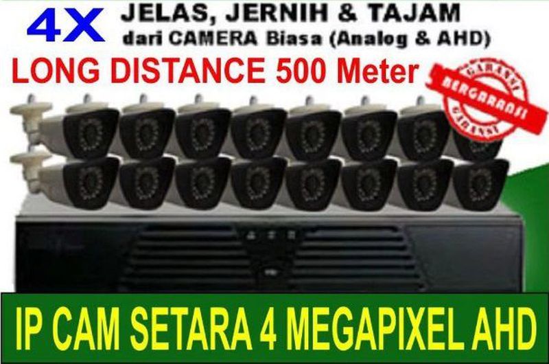 PAKET CCTV SUPER WIRELESS 1.3 MP 16 KAMERA