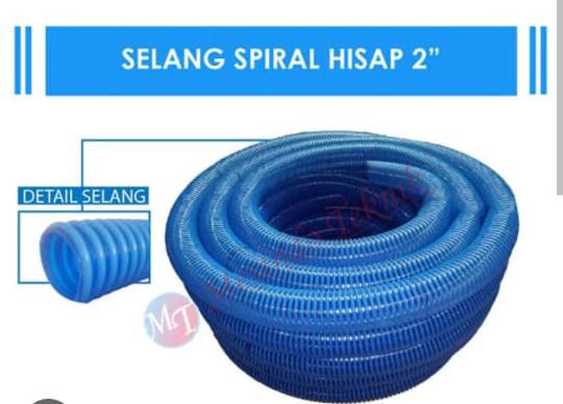 Selang Spiral Diameter 2 inchi Hose spiral 2in selang pompa air