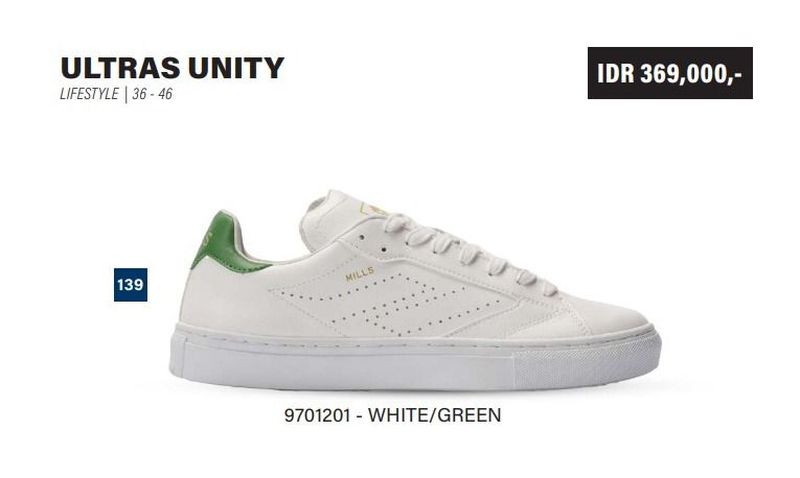 Sepatu Cassual Mills Ultras Unity - White/Green