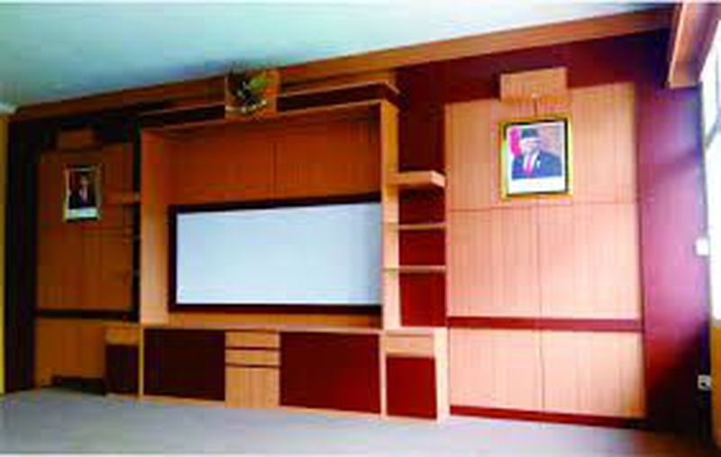 Backdrop HPL/rak tv minimalis/backdrop/duco