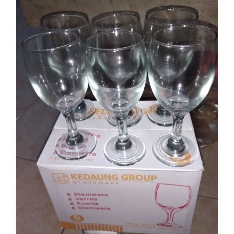 Gelas Piala Kaca 250ml (isi 6 pcs)
