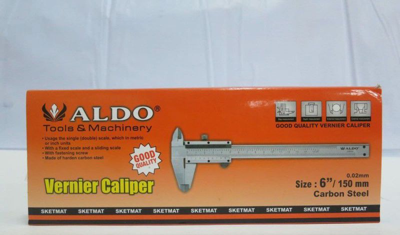 ALDO Jangka Sorong Vernier Caliper Sketmat Carbon Steel 6" SMT6