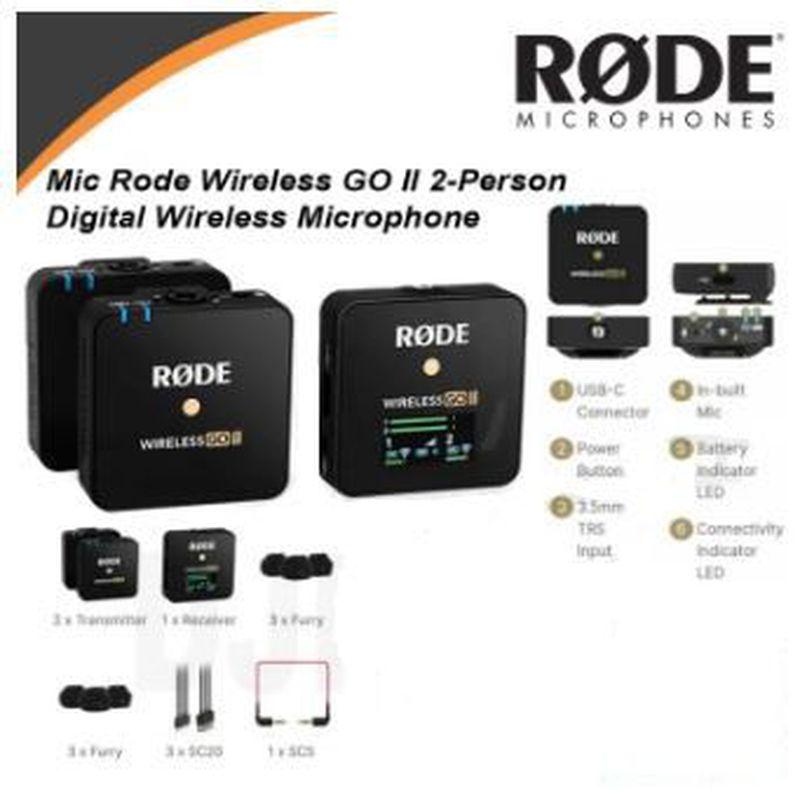 Mic Rode Wireless GO II 2-Person Digital Wireless Microphone