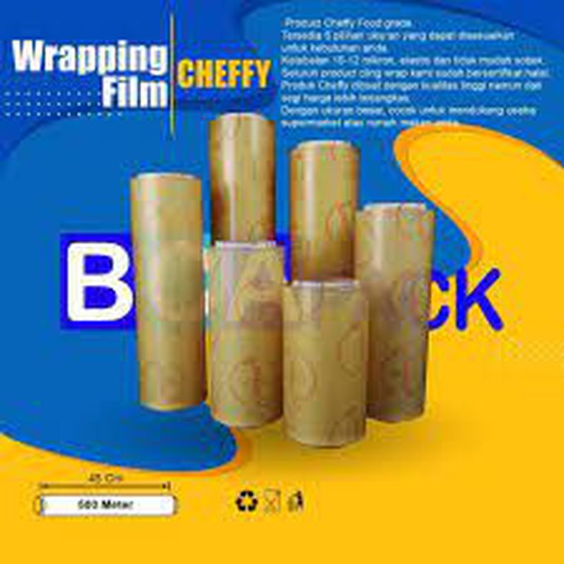 plastik wrapping cheffy ukuran 45cm x 50cm