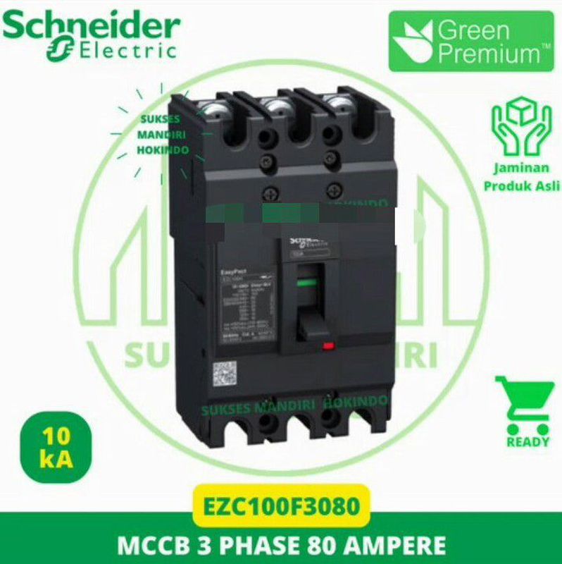 MCCB 3 phase Schneider 80 A