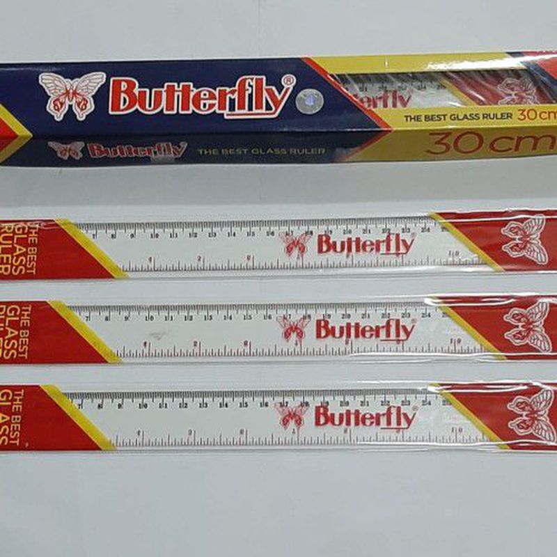 Penggaris Plastik Butterfly 30cm