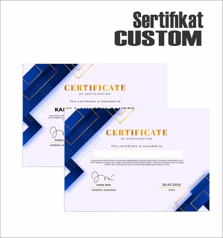 Sertifikat custom