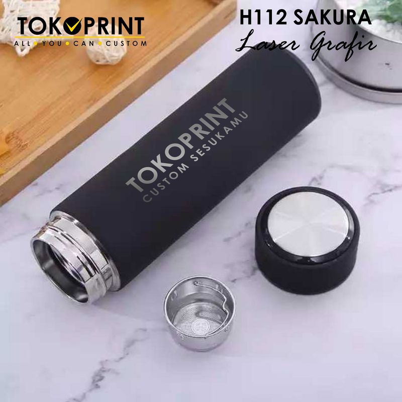Custom Laser Grafir H112 Sakura 500ml Botol Air Stainles Steel Tumbler ...