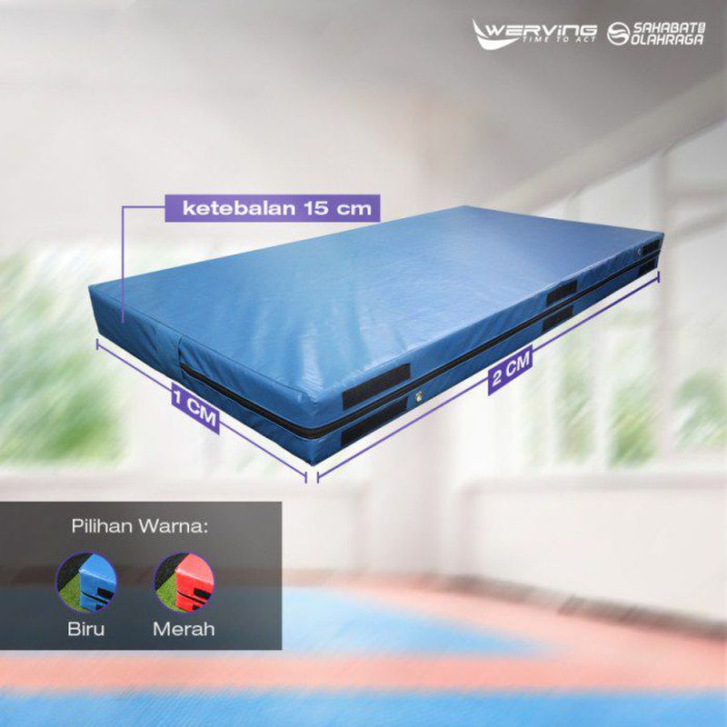 Matras olah tubuh senam olahraga gymnastic - Biru