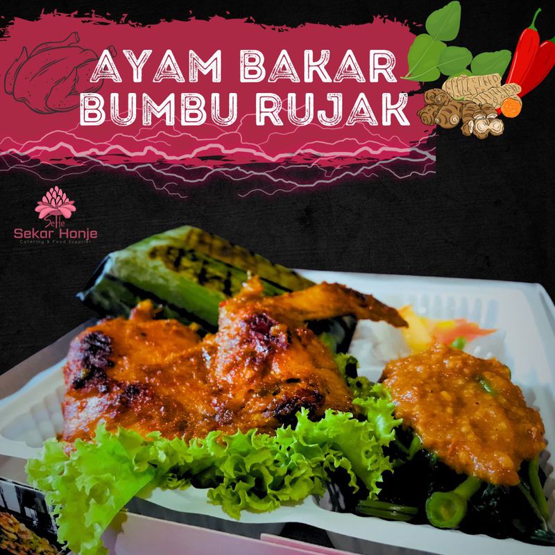 Paket Nasi Box Ayam Bakar Bumbu Rujak