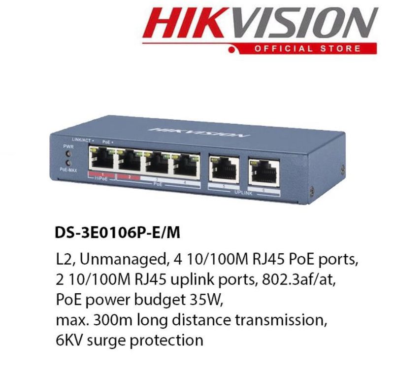 Switch Hub POE 4 Port