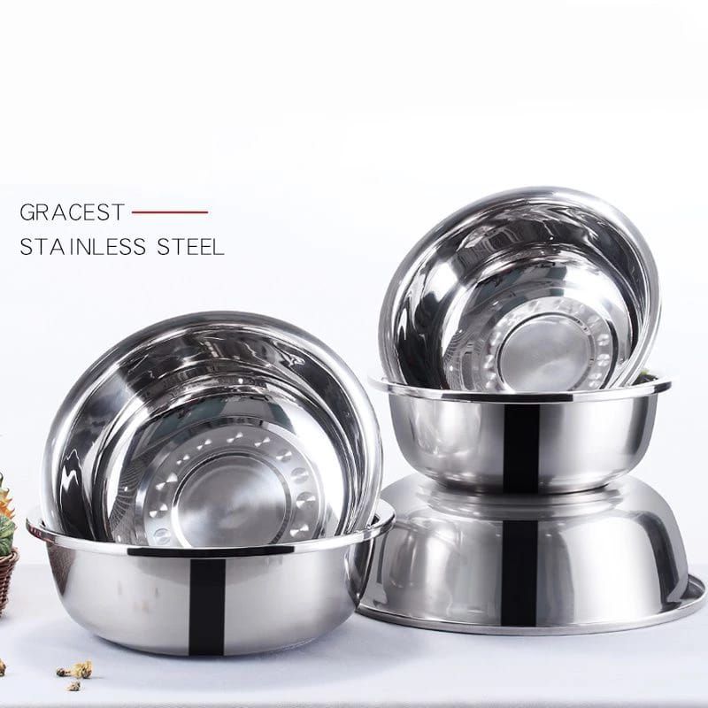 Baskom stainless steel, ukuran 36 cm Bahan Stainless Diameter 36 cm ...