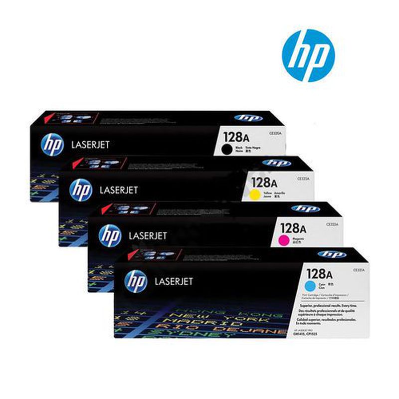 HP 128A Black & Colour (C,M,Y) Original LaserJet Toner Cartridge - Kuning