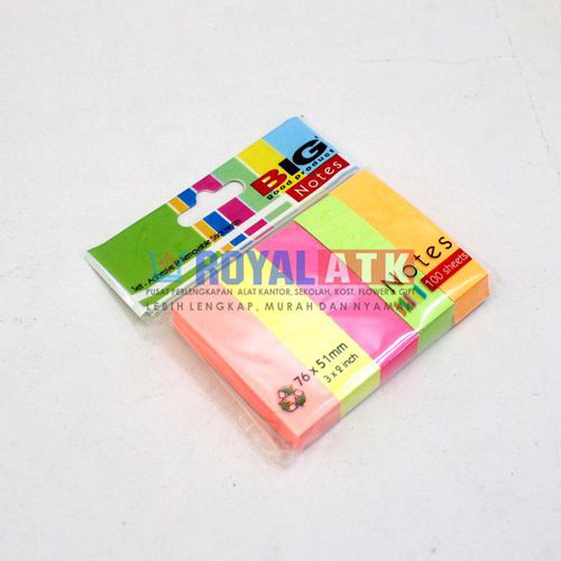 STICKY NOTE POST IT 76X51 5WARNA BIG (BERJAJAR) 1802217016589