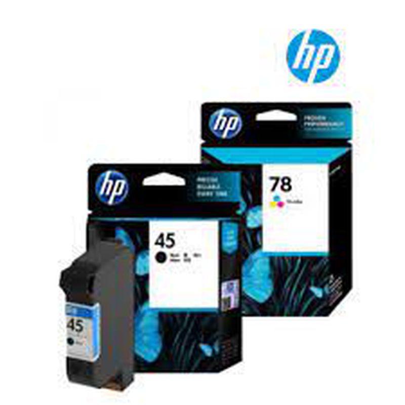 Hewlett-Packard Cartridge Printer InkJet 45 Black dan 78 Tri-Color ...