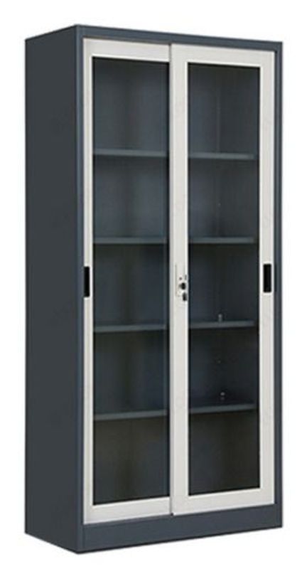 Almari Besi Kaca Geser