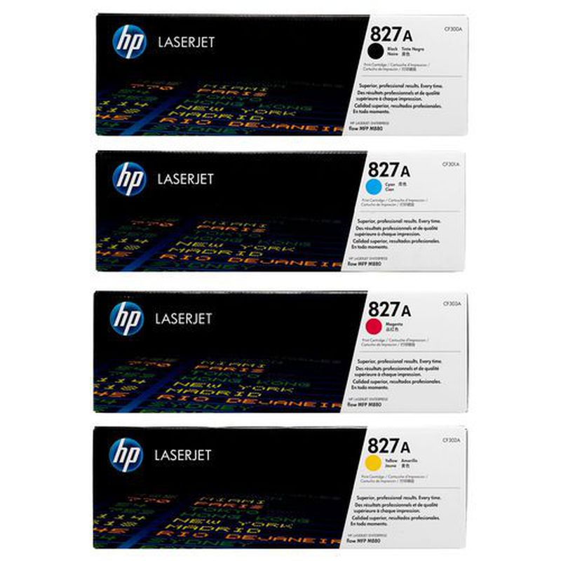 HP 827A Black & Colour (C,M,Y) Original LaserJet Toner Cartridge - Kuning