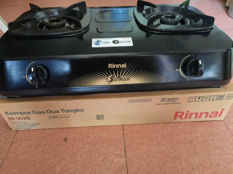 Kompor Gas 2 Tungku Rinnai RI-302S