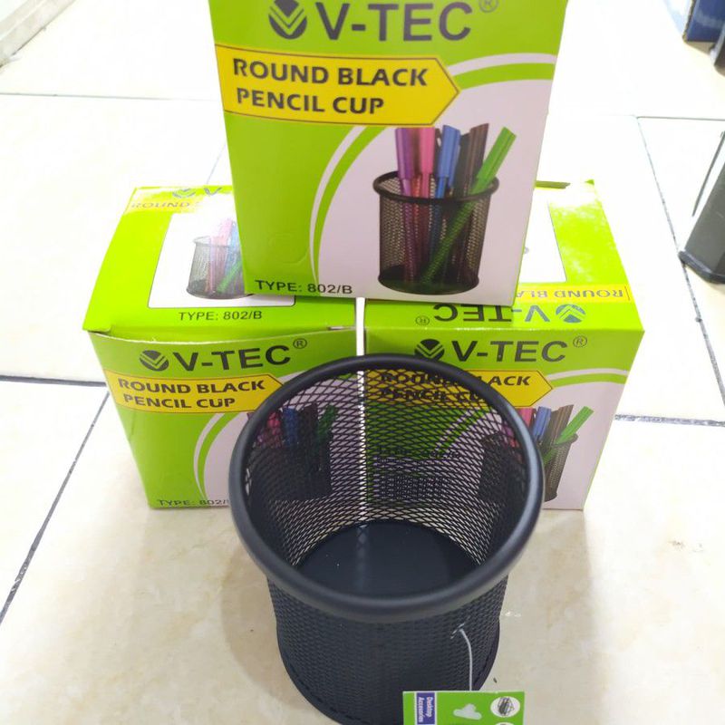 Tempat kotak pencil ballpen / pen holder jaring besi