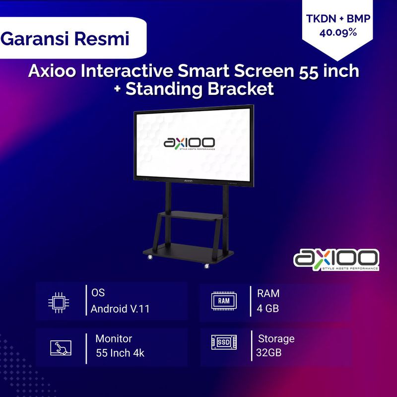 Monitor LED Axioo Interactive Smart Screen 55 inch Smart Board ...