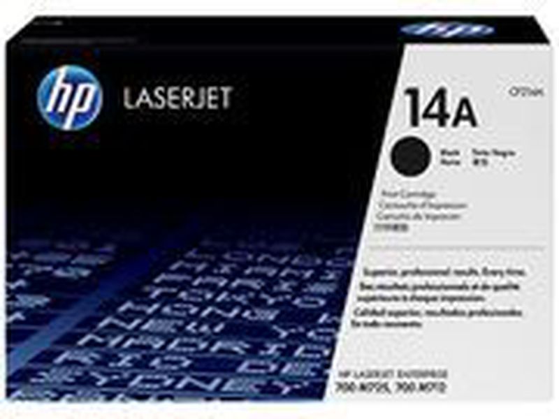 HP 14A Black Original LaserJet Toner Cartridge, CF214A