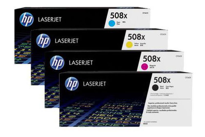 HP 508X High Yield Black & Colour (C,M,Y) Original LaserJet Toner ...