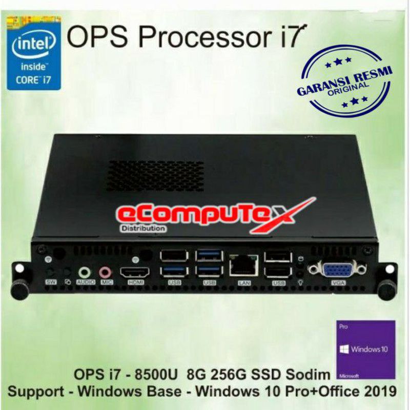Mini PC Axioo OPS Windows i7-8500U 8GB 256GB SSD - GARANSI RESMI