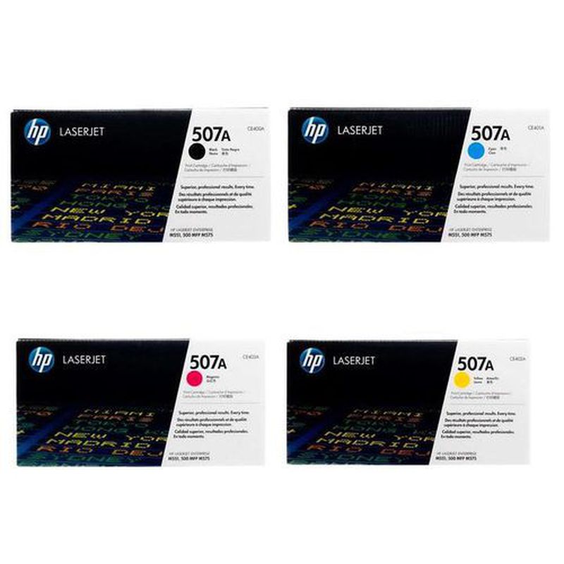 HP 507A Black & Colour Original LaserJet Toner Cartridge - Kuning