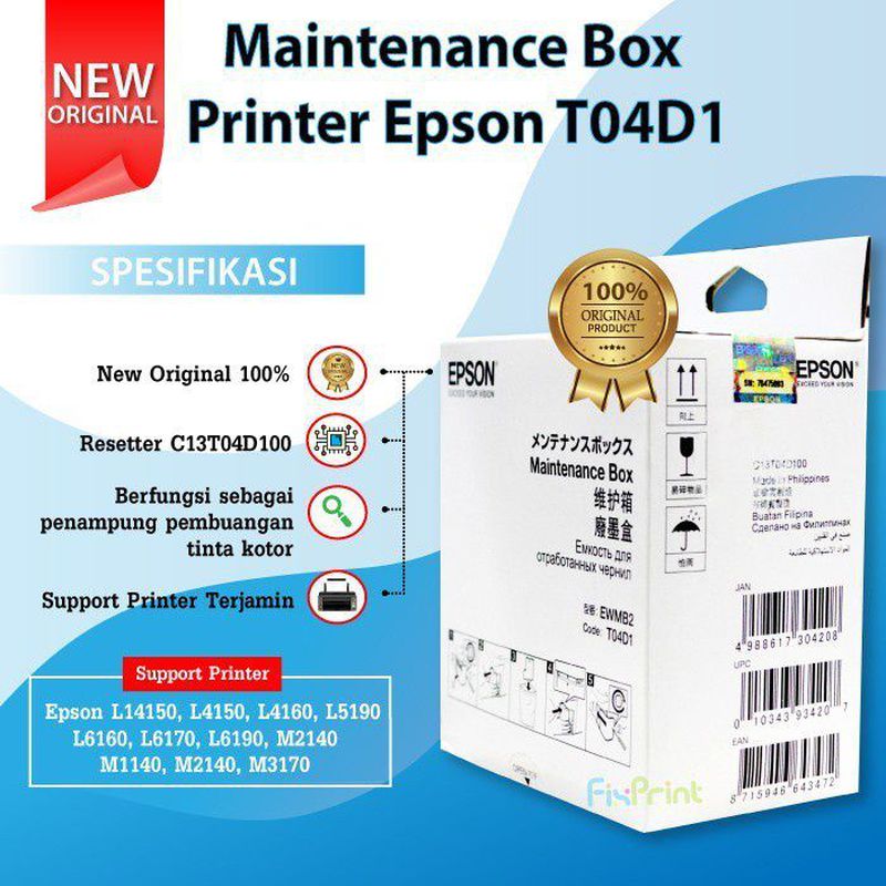 Maintenance Box Epson T04D1 L6160 L6170 L6190 L6260 L6270 L6290 ...
