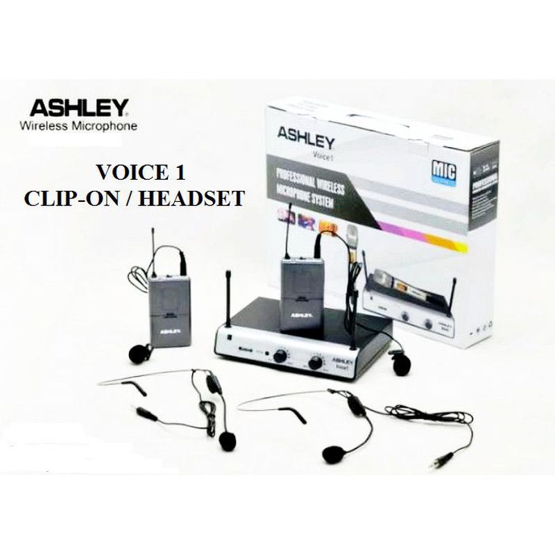 Mic Wireless Ashley Original Headset Clip On