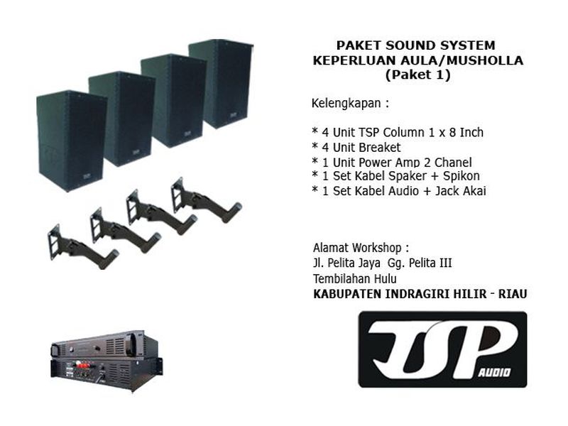 PAKET SOUND SYSTEM KEPERLUAN AULA/MUSHOLLA (Paket 5)