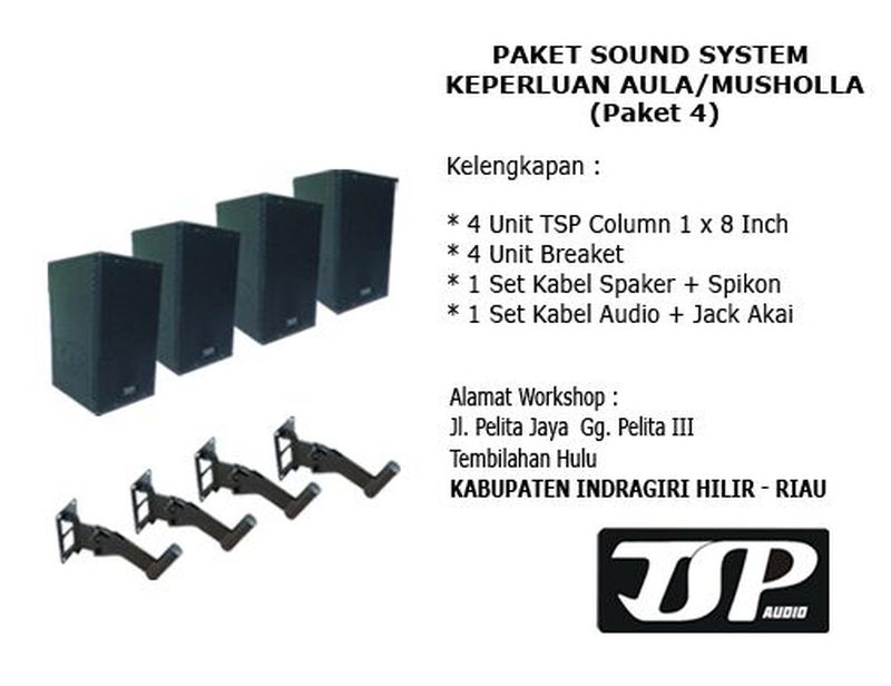 PAKET SOUND SYSTEM KEPERLUAN AULA/MUSHOLLA (Paket 4)