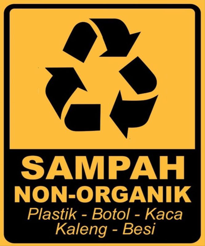 STICKER GRAFTACT SAMPAH NON-ORGANIK