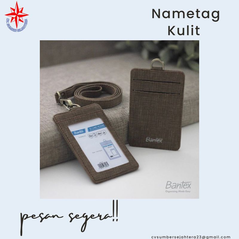 Name Tag/Id Card Kulit Bantex-CUSTOM LOGO