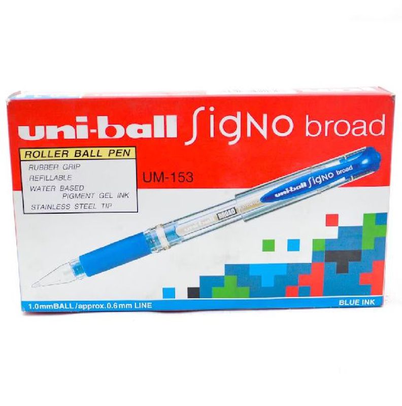 Ballpoint Uni Ball Signo Broad UM-153 (Biru)