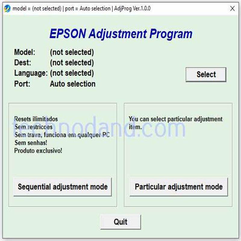 reset printer epson