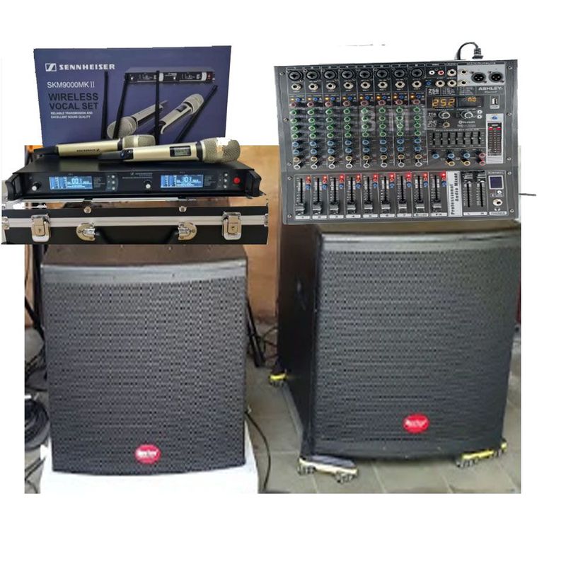 Paket Audio Sound system Ruangan (2 subwoofer 15 inch, 1 mixer, mic ...