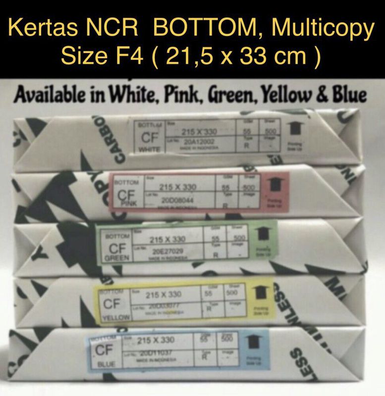 Kertas NCR Bottom Sheet Folio - Biru