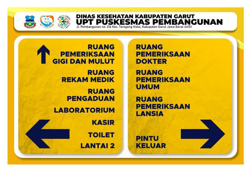 Akrilik Plang Marka Penunjuk Arah Ruangan dalam 45x70cm