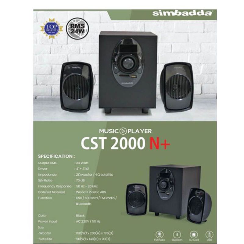 SPEAKER SIMBADDA CST 2000N+BLUETOOTH NEW