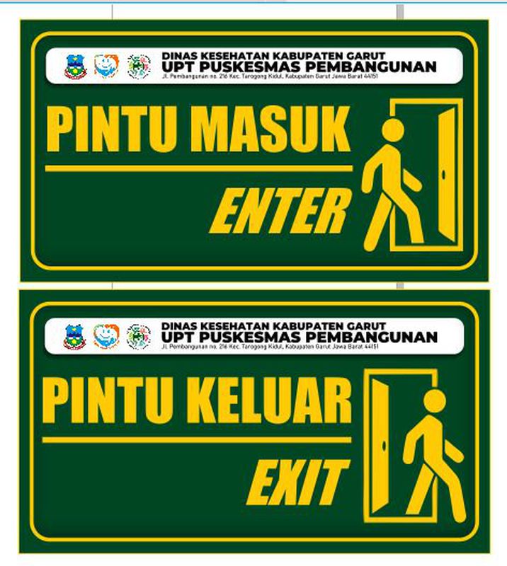 Stiker Jalur Masuk/Enter dan Keluar/Exit