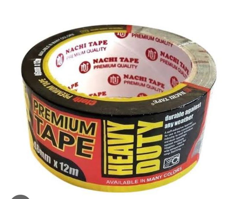 Plakband lebar 46 mm x 12 m besar warna hitam Nachi