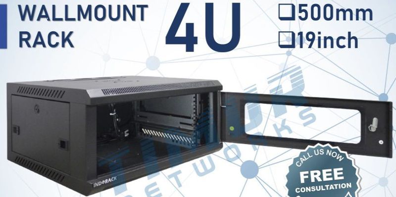 WALLMOUNT RACK INDORACK WR5004S 4U 500MM 19