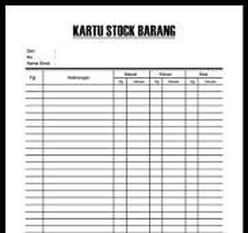 Cetak Custom Kartu Stok