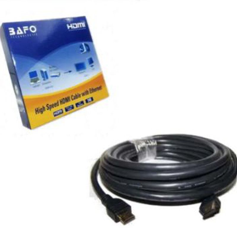 BAFO Cable HDMI 10 Meter Versi 2.0 Quad HD 3D 4K Gold Plated - 10M