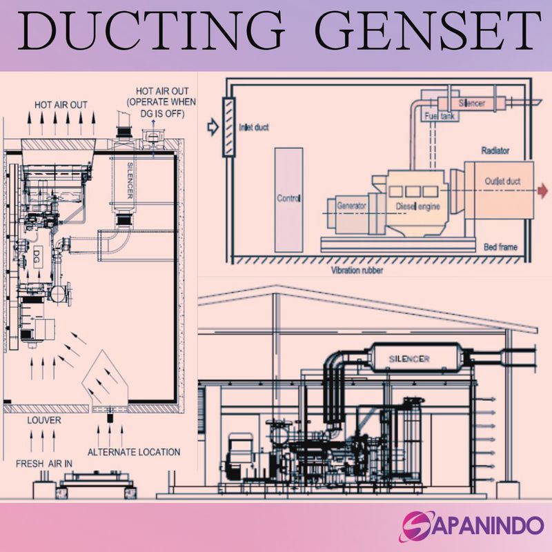DUCTING GENSET 2.4 m³ + SILINCER 350X1200