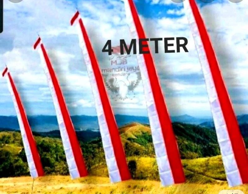 TIANG BAMBU UNTUK BENDERA ATAU UMBUL UMBUL