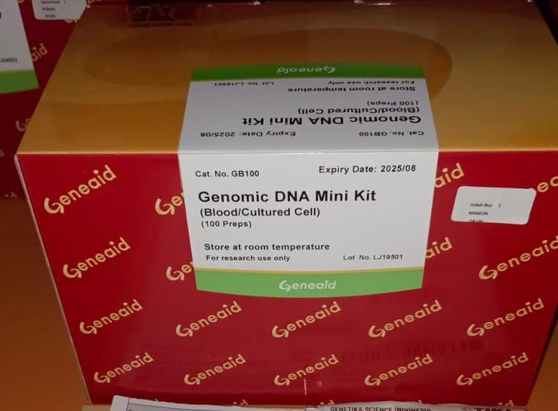 Genomic DNA Mini Kit (Blood/Cultured Cell), 100 preps/kit (Geneaid)