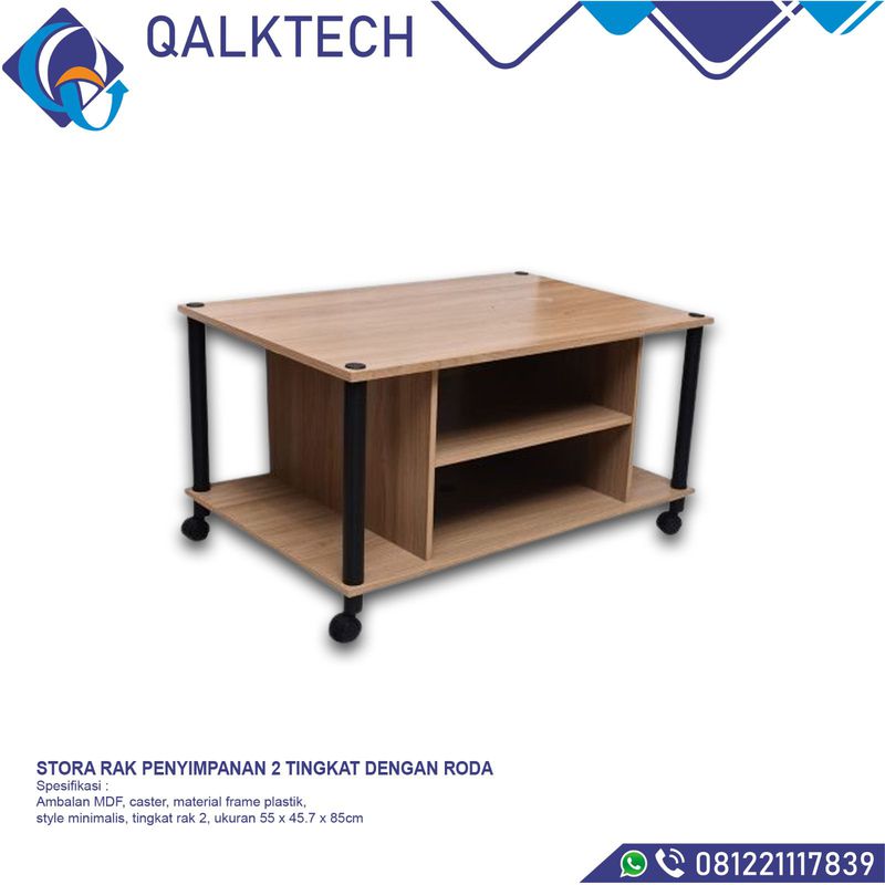 STORA RAK PENYIMPANAN 2 TINGKAT DENGAN RODA