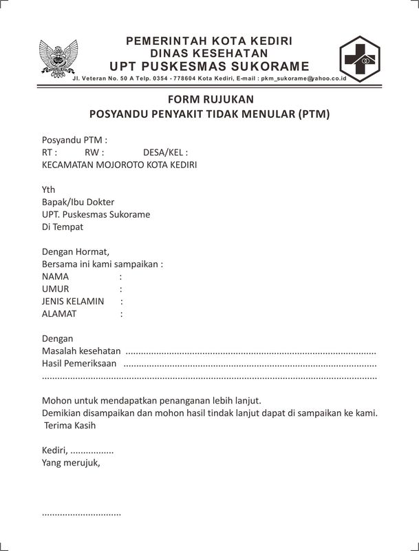 (Pre Order) Form Rujukan Posyandu PTM